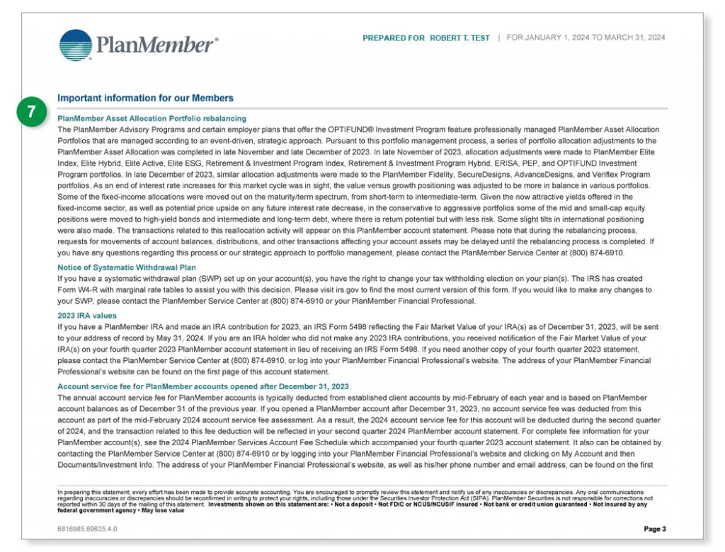 Statement Guide - PlanMember