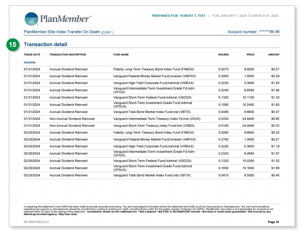Statement Guide - PlanMember