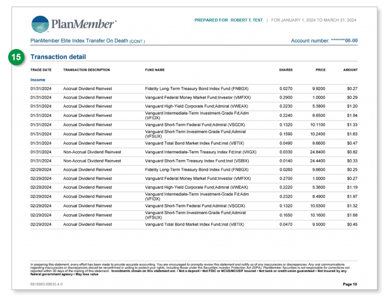 Statement Guide - PlanMember