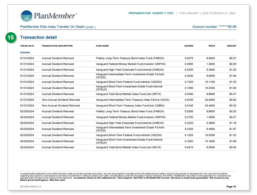 Statement Guide - PlanMember